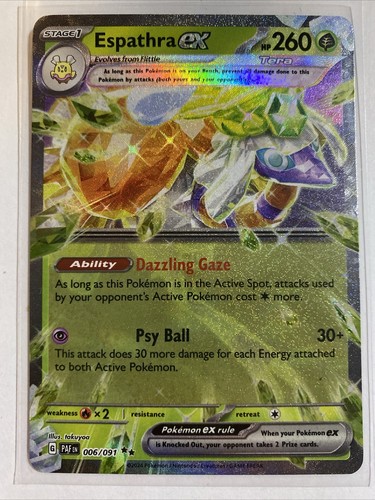 Espathra Ex 6/091 Double Rare Pokémon Paldean Fates | eBay