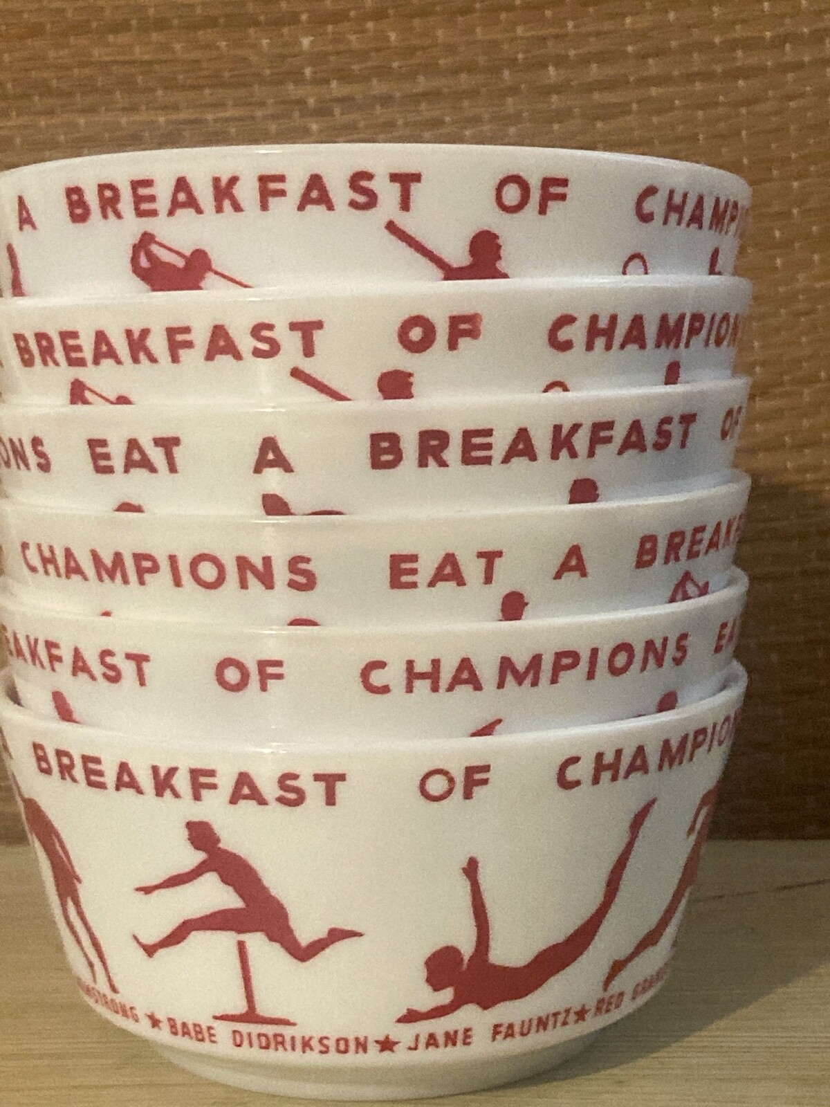 Vintage 1937 Wheaties Breakfast of Champions Milk Glass Premium Cereal ...