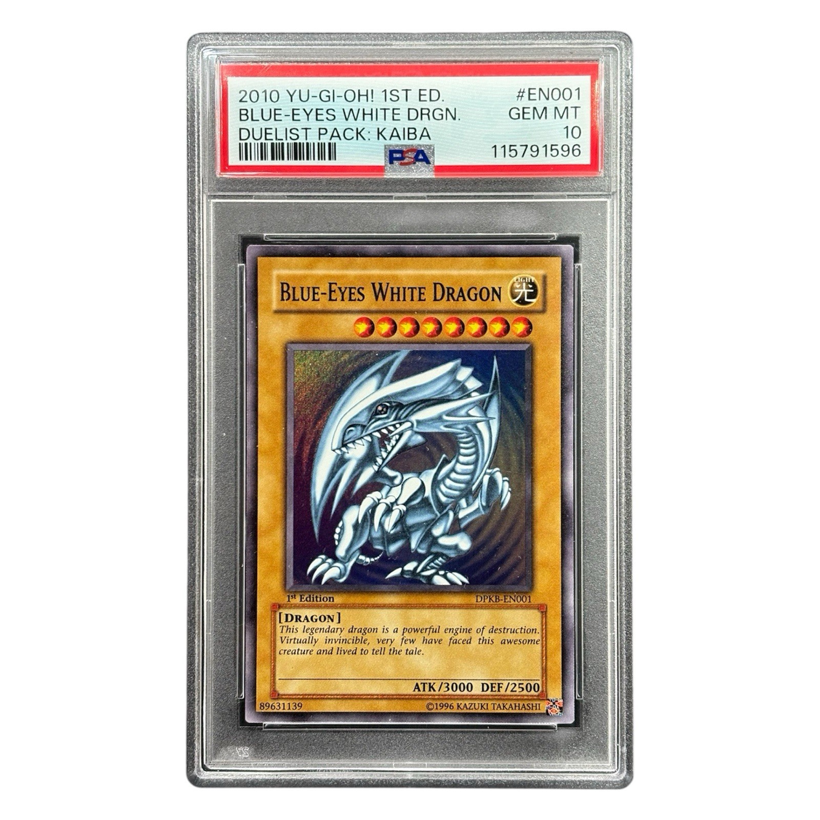 Yugioh Blue-Eyes White Dragon DPKB-EN001 1st Edition PSA 10 Super Rare ...