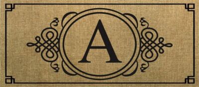 "A" Monogram / Letter / Initial " A" Sassafras Rug Insert Switch Door ...