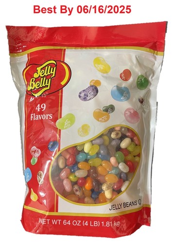 Jelly Belly Original Gourmet Beans 49 Flavors 64 oz 4 lb Resealable Bag ...