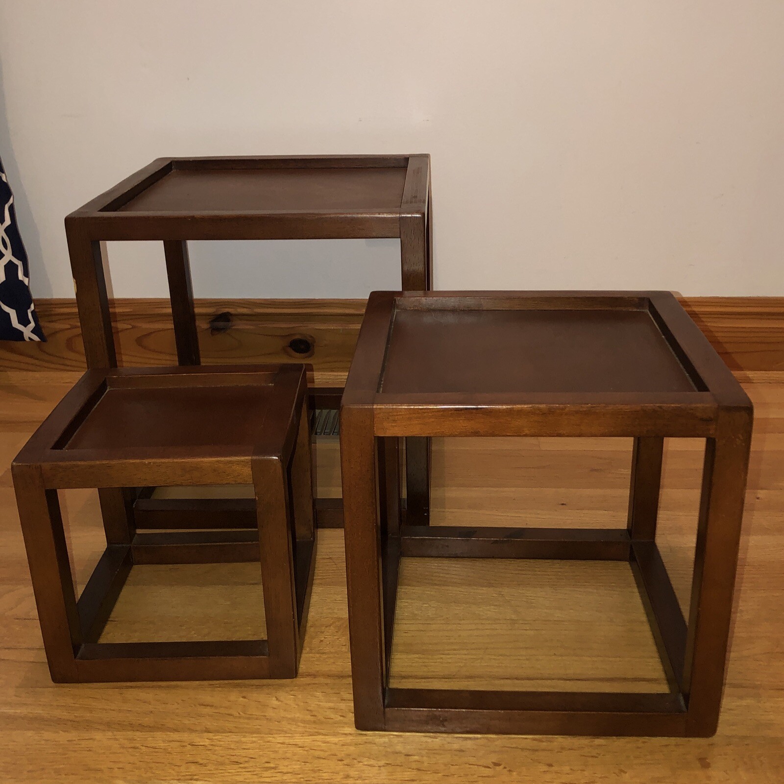 3 Geometric MCM Cube Minimalist Danish Style Nesting Stacking Cubist ...