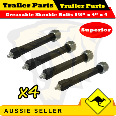 Greasable Trailer Caravan Shackle Spring Bolts & Nut 5/8" X 4" Rocker ...