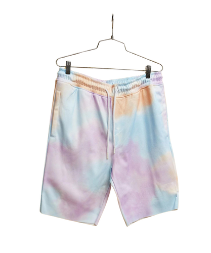 Rue21 Men’s Tie Dye Knit Pastel at the Knee Raw Hem Sweat Shorts Size ...