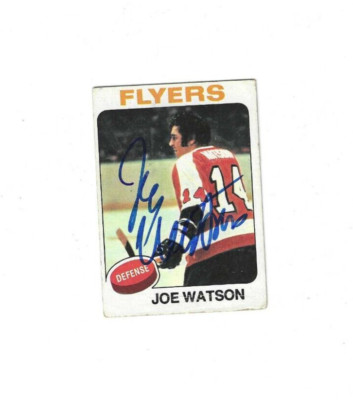Signed Autographed JOE WATSON Philadelphia Flyers 1975-76 Topps Card ...