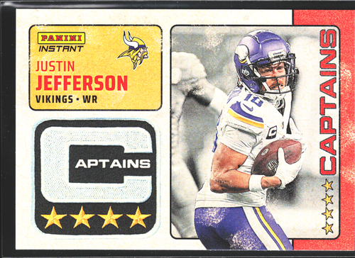 Justin Jefferson Football Card 2024 Panini Captains Limited Only 351 ...