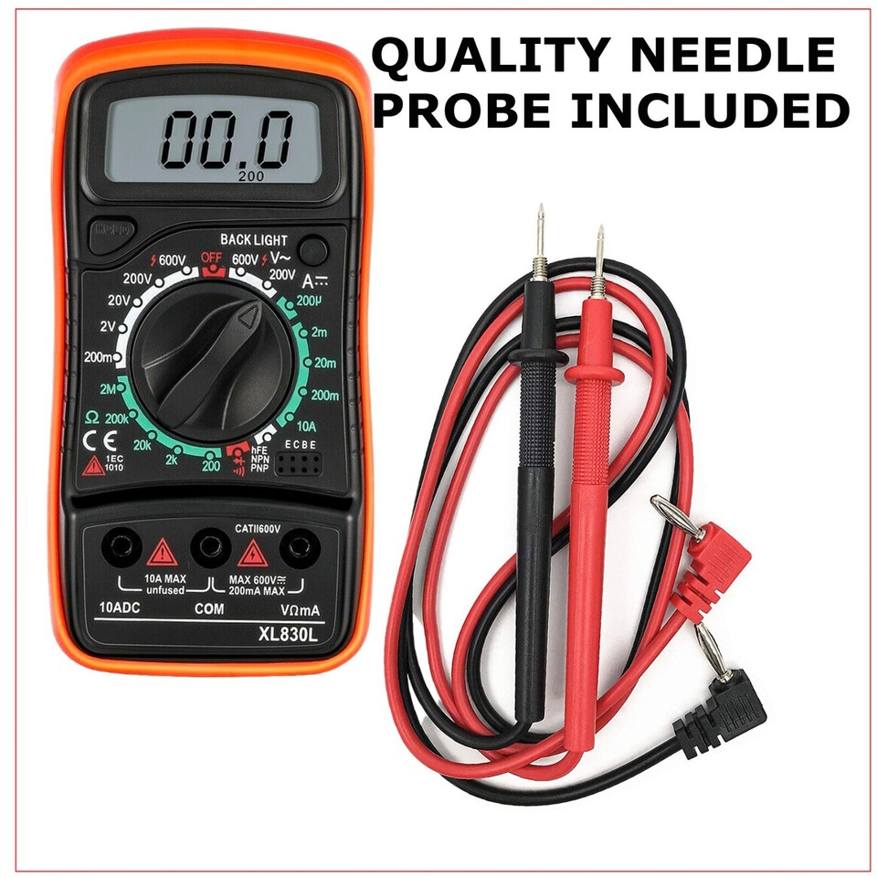 Digital Multimeter Voltmeter XL830L AC DC Ammeter Ohmmeter Volt Meter ...
