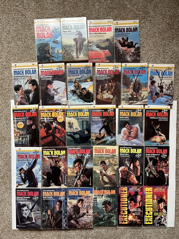 Don Pendleton Lot Of 16 Vintage PB Books Mack Bolan Executioner Series ...