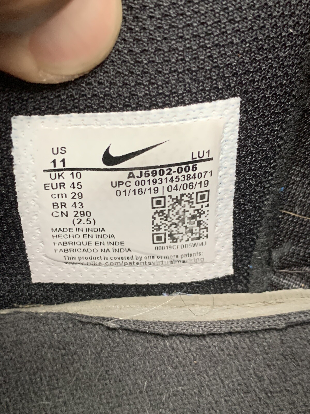 Nike NBA Fly By II Low TRIPLE BLACK Gold Writing Basketball Sneakers 11 ...