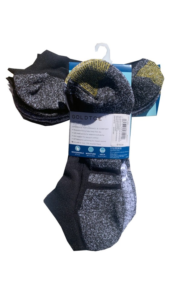 GOLDTOE® Sport Low Cut Socks 6 Pack "ZONED Cushion " POWERSOX® "UNISEX ...