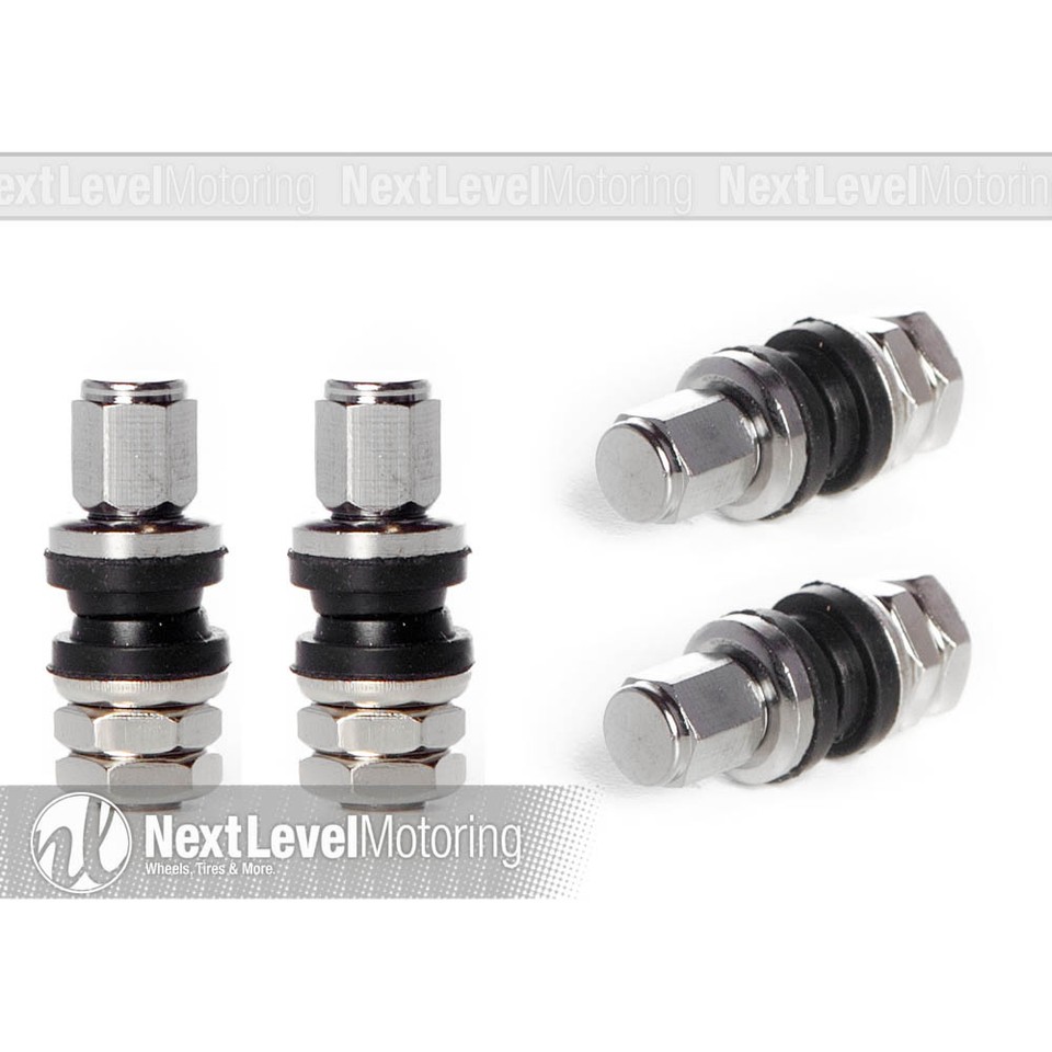 Circuit Performance VS33 Chrome Bolt-In Valve Stems 33mm (Set of 4) 0. ...