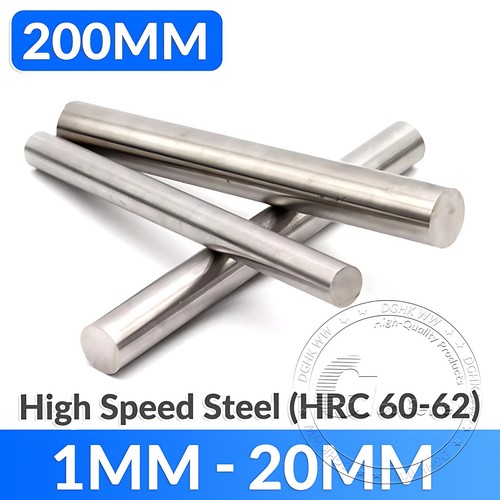 HSS Steel Round Rod Bar Shaft Metal Dia 1mm-20mm Metalworking 200mm ...