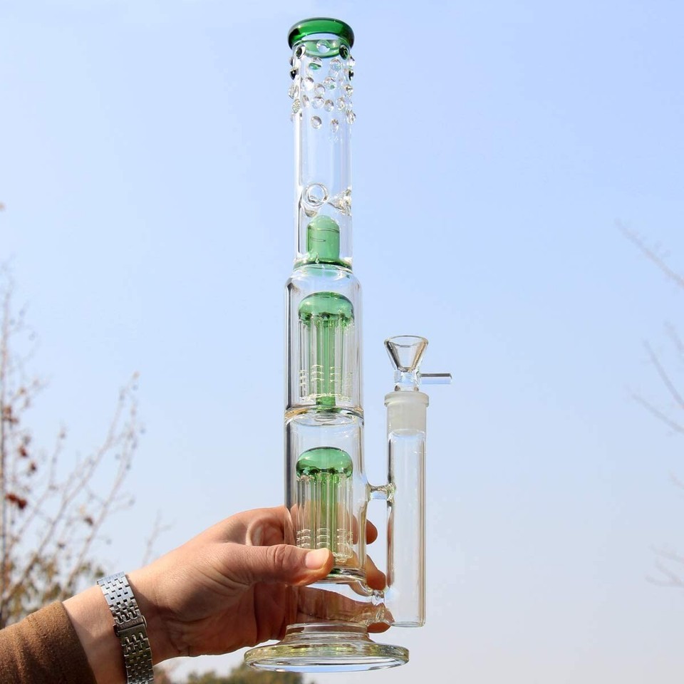 RORA 16.5" Heavy Glass Bong Percolate Bongs Smoking Hookah Water Pipe ...