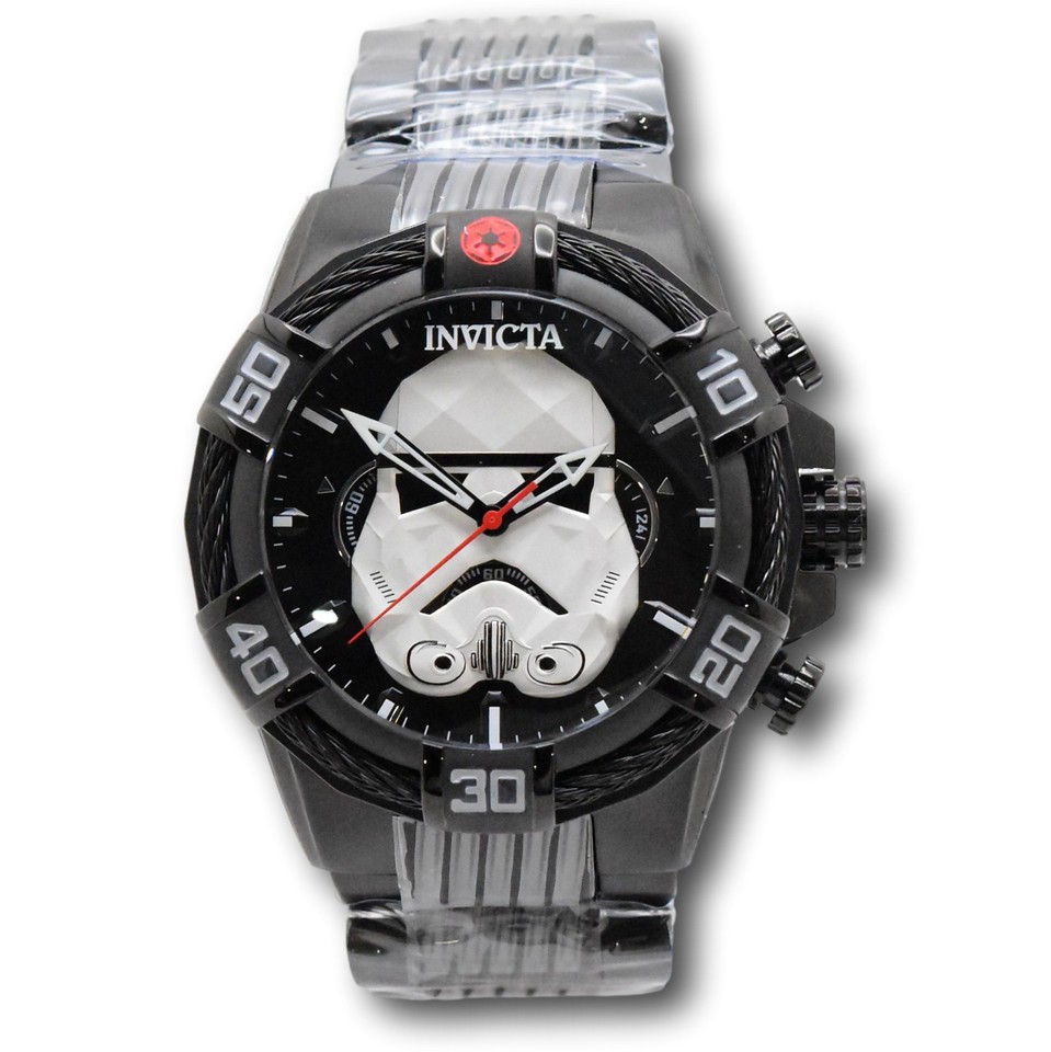 Invicta Star Wars GEO Stormtrooper Men's 50mm Black Limited Chrono ...