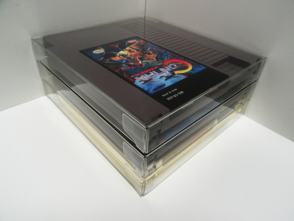 10PC Protectors Crystal Clear Cases Sleeves For NES Cartridge Nintendo ...