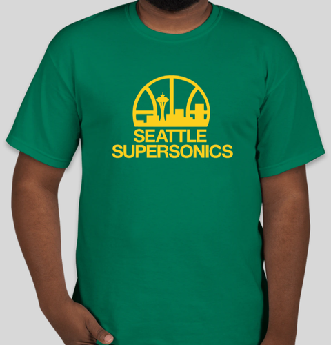 Seattle Super Sonics Vintage Retro Basketball T Shirt Tee Logo | eBay