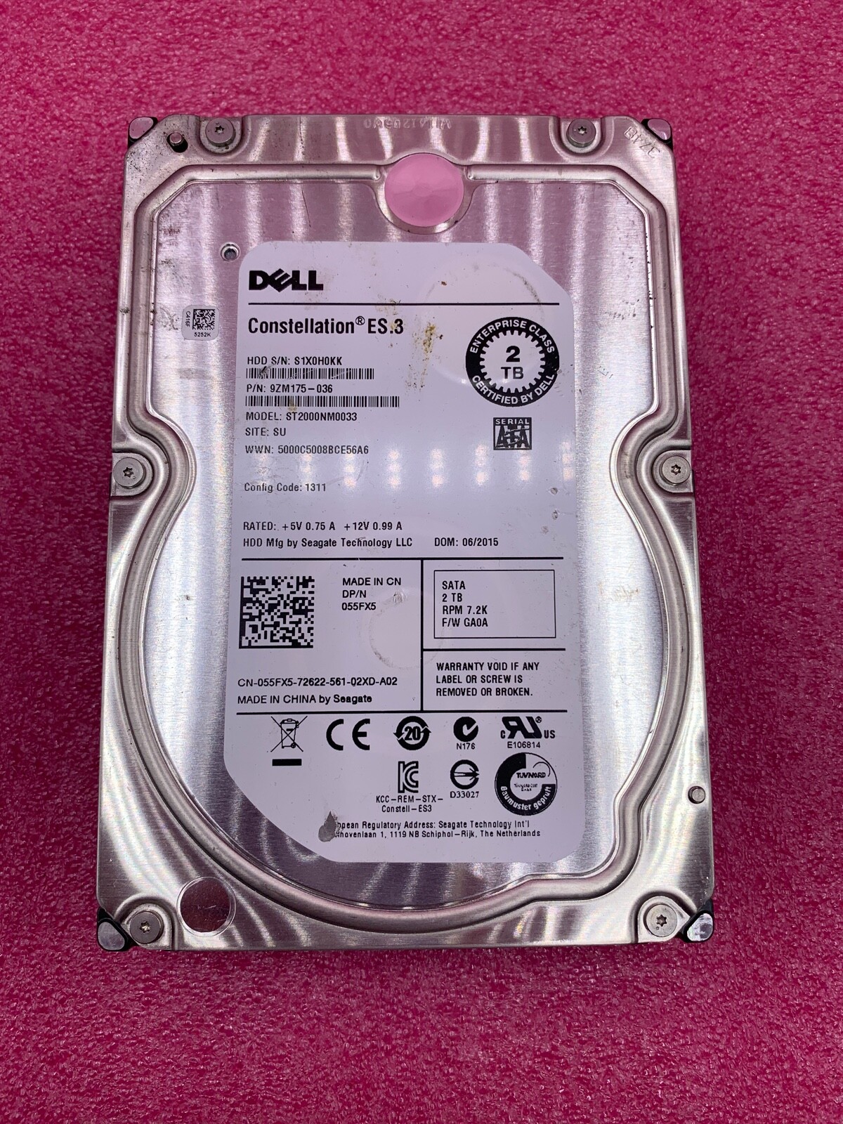 Dell Constellation 2TB Internal SATA HDD RPM 7.2K Model ST2000NM0033 | eBay