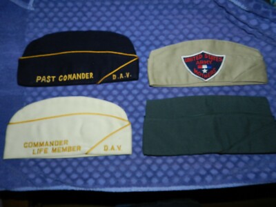 Lot of 4 Vintage Disabled American Veterans Garrison Caps Hats | eBay
