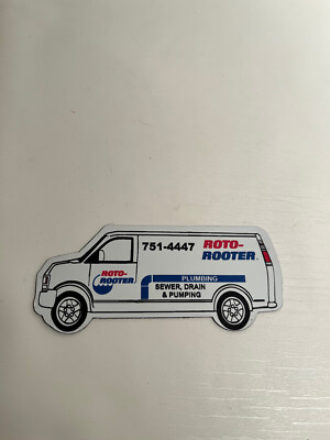 Vntg Roto Rooter Magnet Van Plumbing Sewer Drain Pumping Leaders ...
