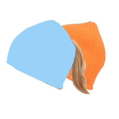 EDTREK Womens Reversible Teck Beanie Hat with Ponytail Hole - Windproof ...