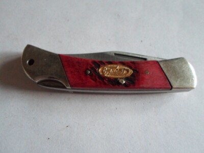 Frost Cutlery Folding Pocket Knife single blade Surgical Steel RED ...