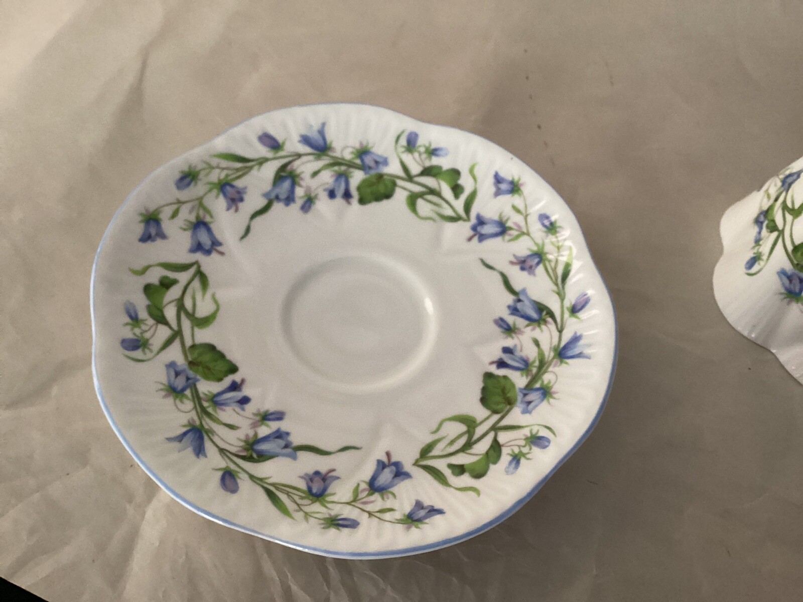 Vintage Shelley Bone China Tea Cup And Saucer In The Blue Harebell ...