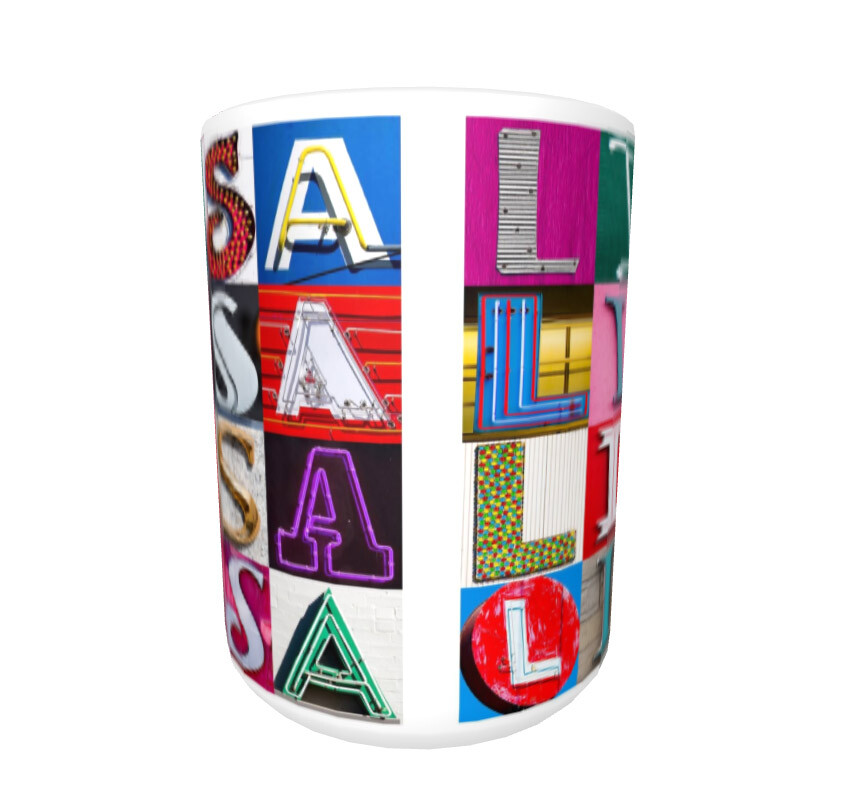 LISA Coffee Mug / Cup featuring the name in photos of sign letters | eBay