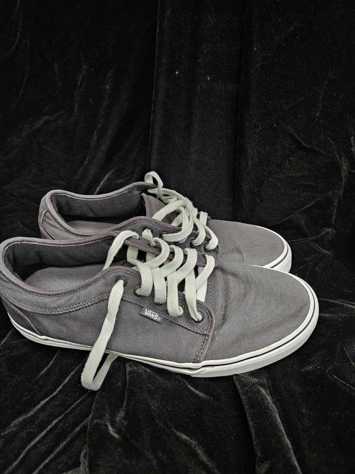 VANS grey Canvas. 721356, Used In Good Shape, Size US… - Gem