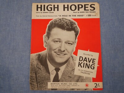 VINTAGE SHEET MUSIC - HIGH HOPES - DAVE KING - SAMMY CAHN & JAMES VAN ...