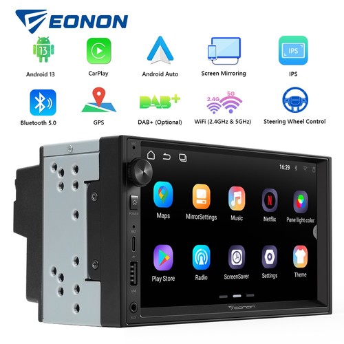 Eonon 7 inch IPS 2DIN Car Stereo Radio with CarPlay Android 13 Auto RDS ...
