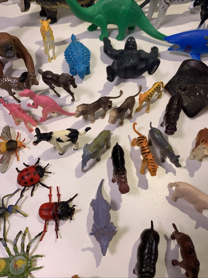 Lot Of 56 Plastic Toy Animals Safari Zoo Farm Ocean | eBay