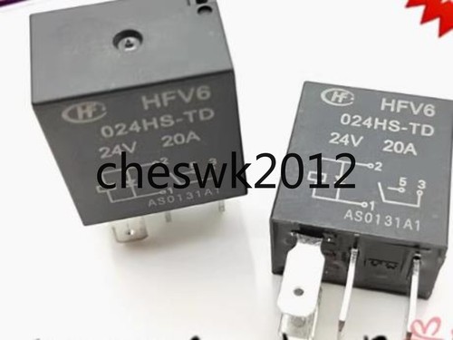 2 PCS NEW HFV6 024HS-TD Hongfa with diode 20A 4-pin 24V automotive ...