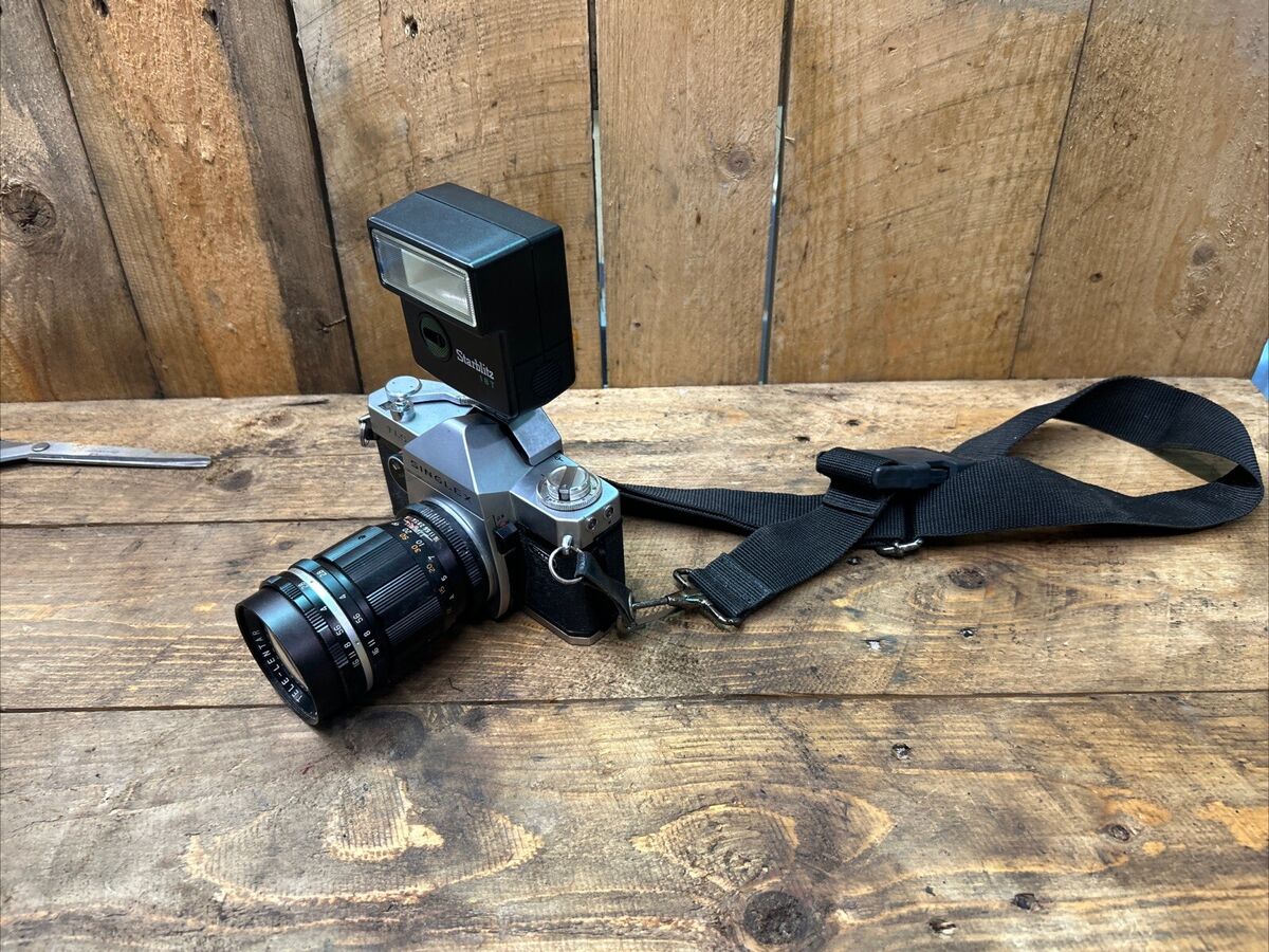 VINTAGE Ricoh Singlex TLS Vintage W/case FLASH AND BIG Boy VINTAGE Ricoh Singlex TLS Vintage W/case FLASH AND BIG Boy