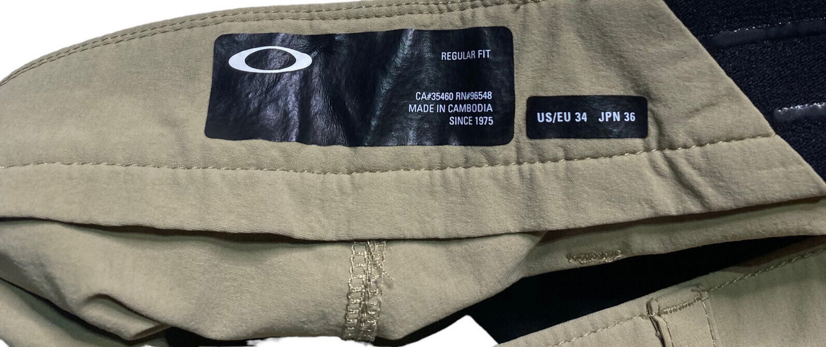 Oakley Take Pro Golf Pants Mens Size 34 X 31 Khaki Regular Fit Flat ...