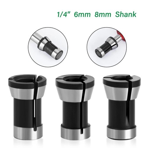 1-3Pcs 6.35mm 8mm 6mm Engraving Trimming Chuck Machine Router Collet ...