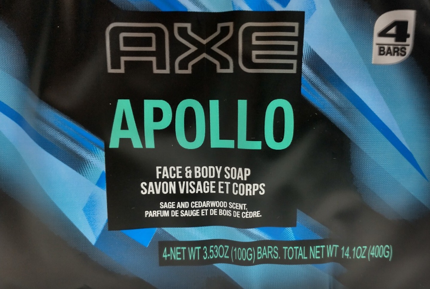 8 Bars Axe Apollo Face & Body Soap Sage & Cedarwood Scent 3.53 Oz Each ...