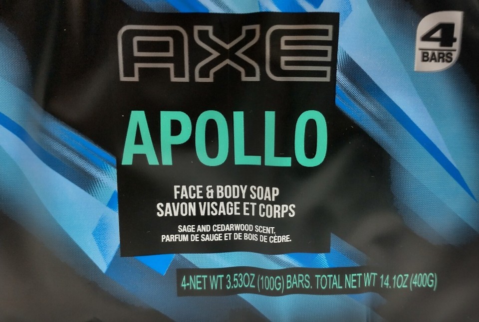 24 Bars Axe Apollo Face & Body Soap Sage & Cedarwood Scent 3.53 Oz Each ...