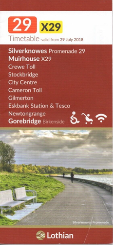 LOTHIAN BUSES BUS TIMETABLE - 29 - SILVERKNOWES-EDINBURGH-GOREBRIDGE ...