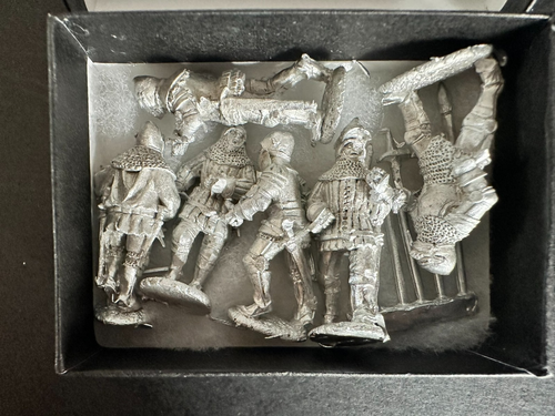 6 x Perry Miniatures 28mm Medieval AGINCOURT FOOT KNIGHTS AO3 Metal ...