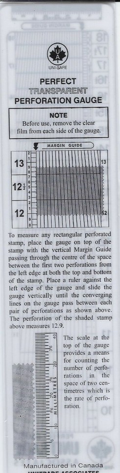 Uni-safe "Perfect Gauge" Perforation Perf Gauge $4.99- NEW! | eBay