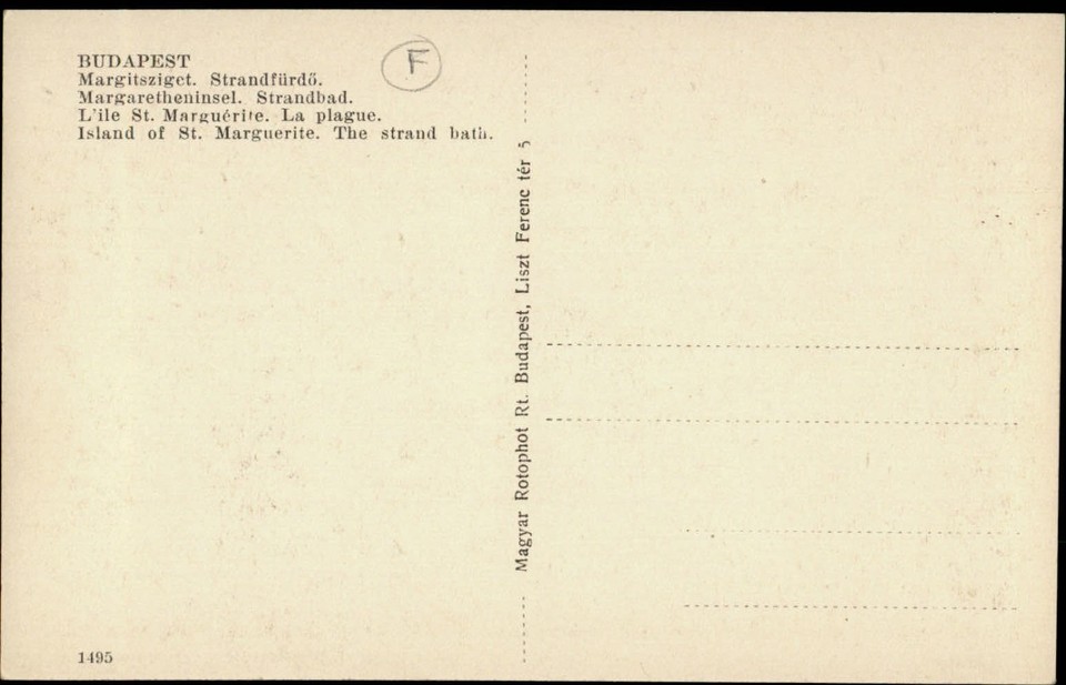Margitsziget Strandfurdo Budapest vintage postcard s719 | eBay