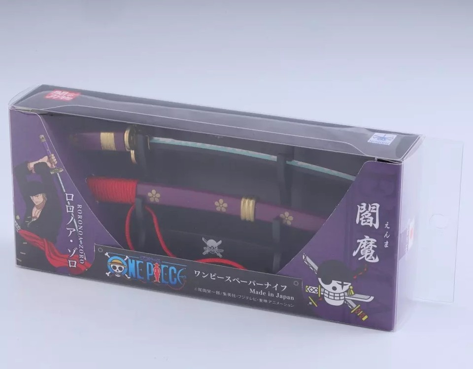 One Piece Roronoa Zoro Enma Model Paper Knife Letter Opener with Stand ...