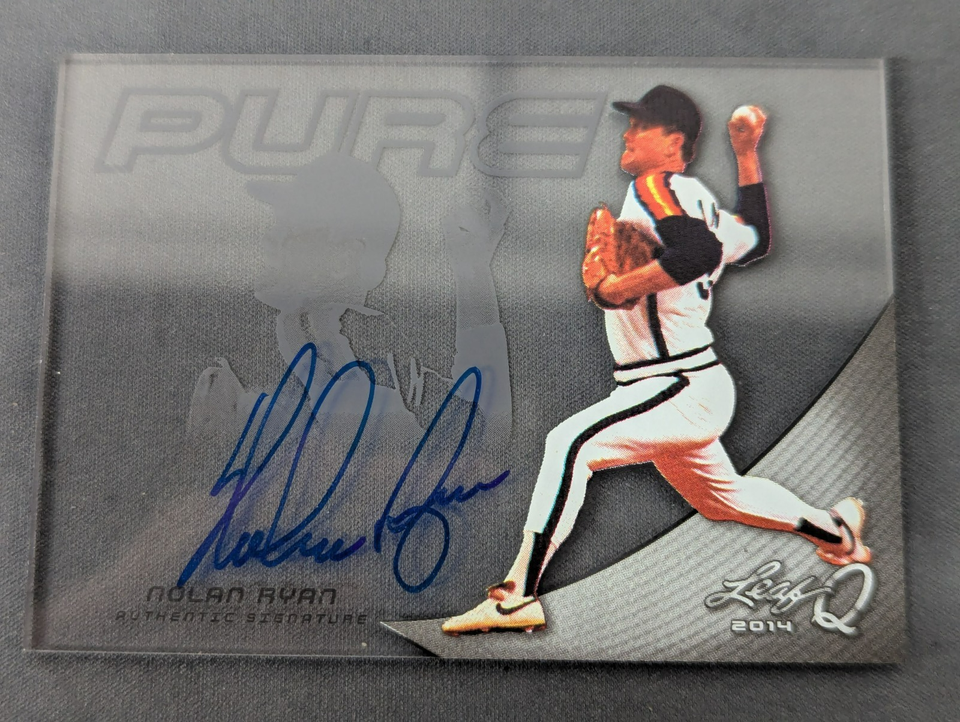 2014 Leaf Q Pure Nolan Ryan Auto Autograph Charcoal #P-NR1 ZZ6125 | eBay