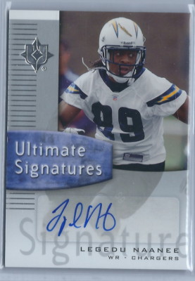 2007 Ultimate Football Ultimate Signatures Legedu Naanee Chargers ...