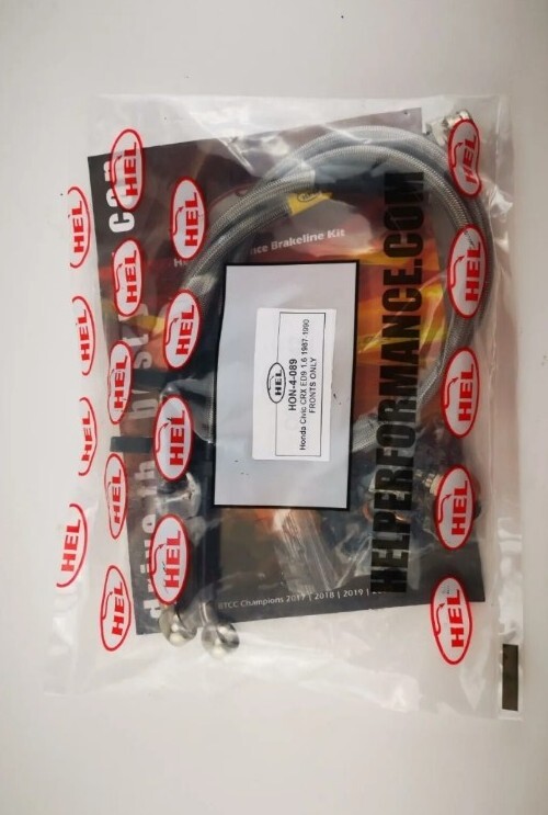 HEL Front Braided Brake Hoses Honda Civic CRX ED9 1.6 1987-1990 | eBay UK