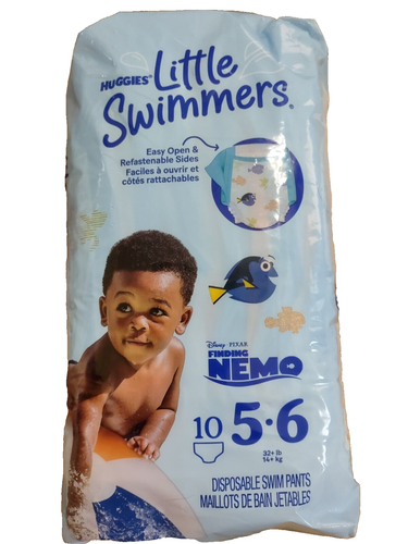 Huggies Little Swimmers Disposable Swim Diapers Size 5-6 Finding Nemo ...