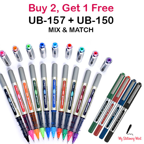 UNI-BALL UNIBALL EYE FINE UB-157 GEL PEN 0.7mm MICRO UB-150 ROLLERBALL ...
