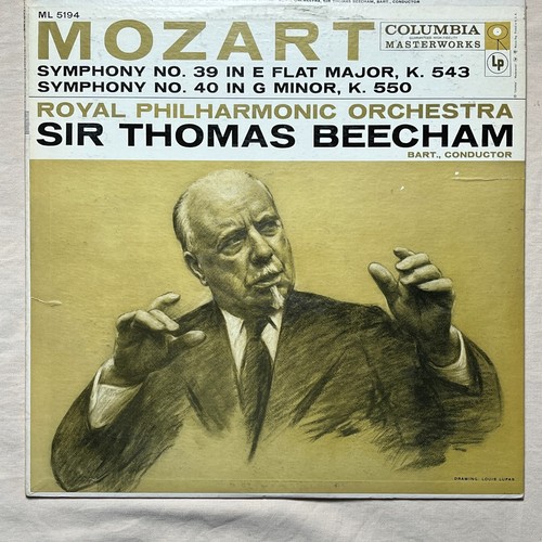 MOZART Symphony No. 39 & 40 1957 Vinyl LP Columbia ML 5194 - VG+ | eBay
