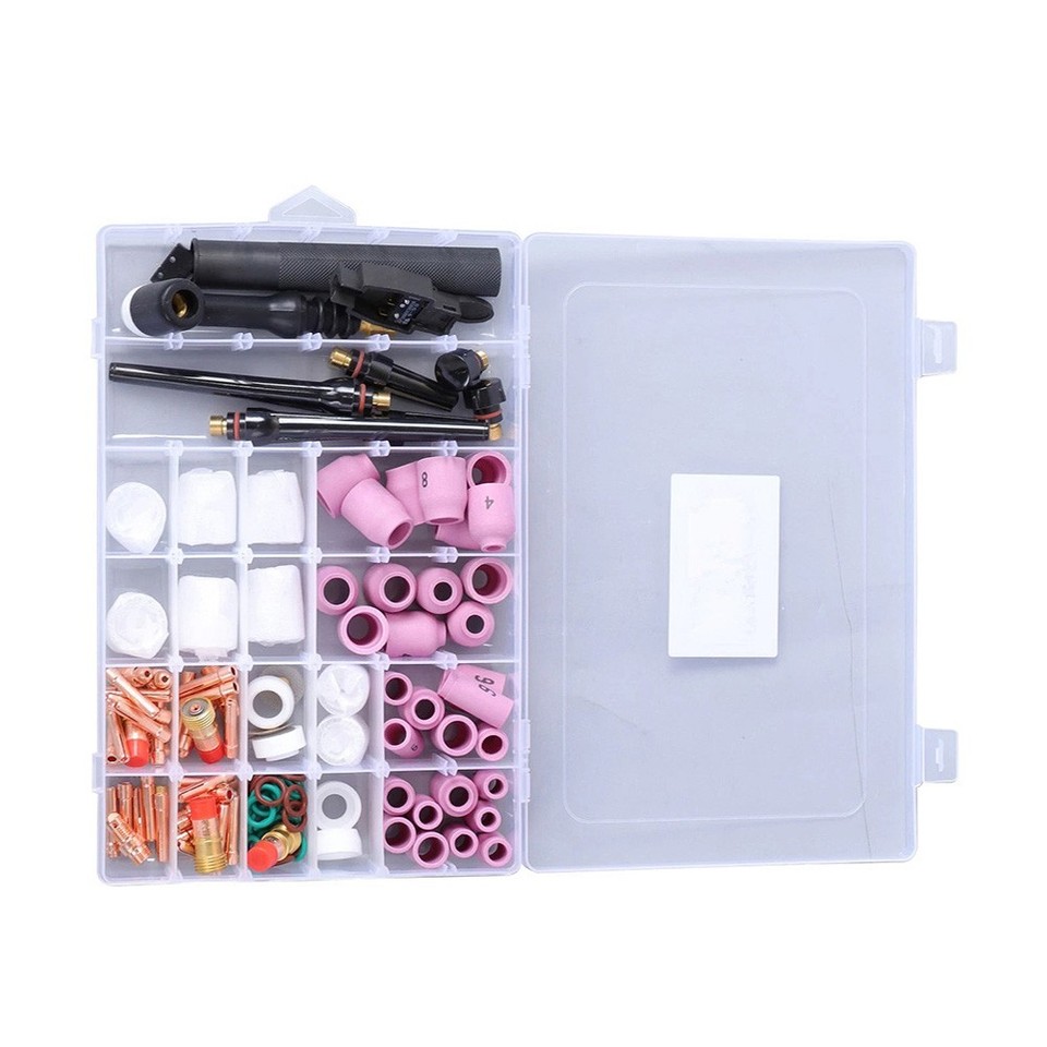 Consumables TIG Torch Kit Gas Lens Compatible Copper Components Glass ...