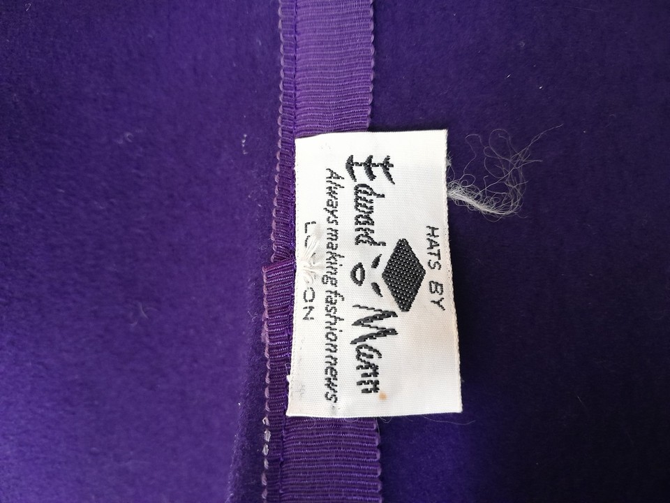 Edward Mann Fedora Hat Vintage 1970s Felt Wide Brim Purple | eBay UK